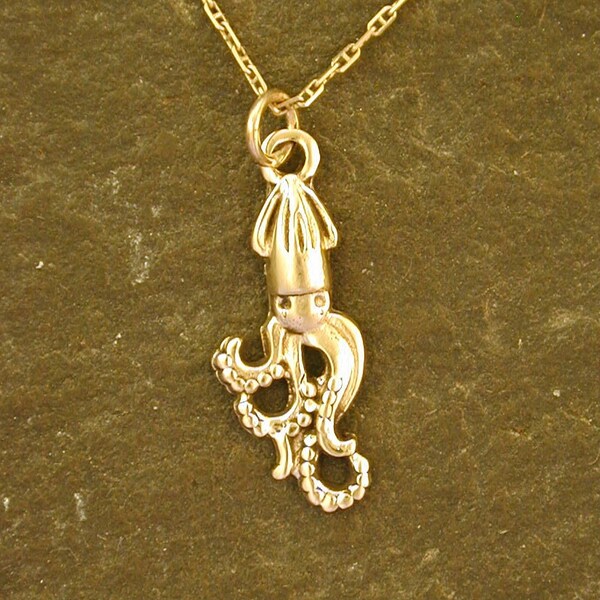 Squid Pendant - Etsy