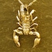 14K Gold Scorpio Pendant on a 14K Chain Chain - Etsy