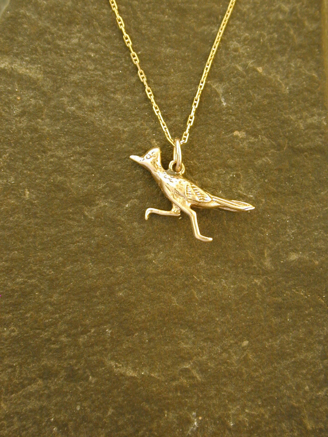 14K God Roadrunner Pendant on 14K Gold Chain. - Etsy