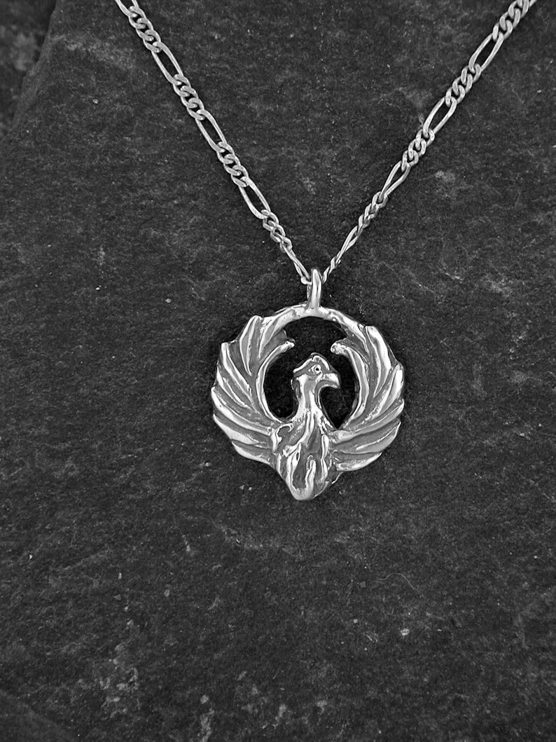 Sterling Silver Original Phoenix Pendant on a Sterling Silver - Etsy