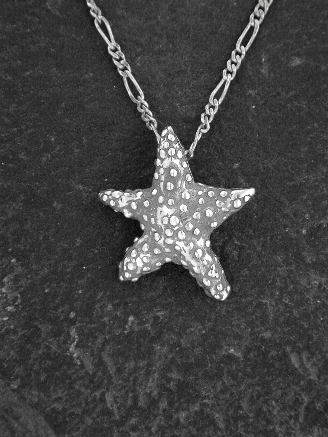 Sterling Silver Original Sea Star Pendant on a Sterling Silver Chain ...