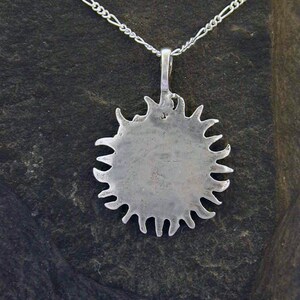 Sterling Silver Moon Sun Pendant on a Sterling Silver Chain - Etsy