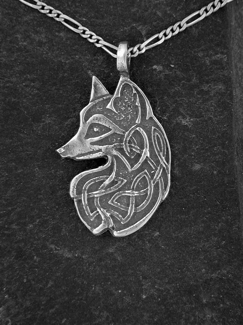 Sterling Silver Fox Head Pendant on Sterling Silver Chain. - Etsy
