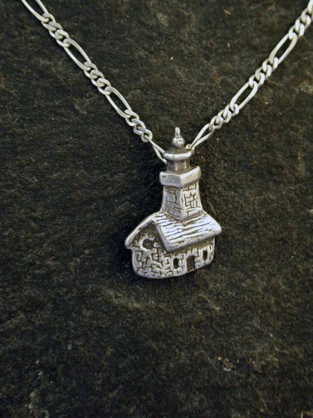 Sterling Silver Santa Cruz Lighthouse Pendant on a Sterling Silver ...