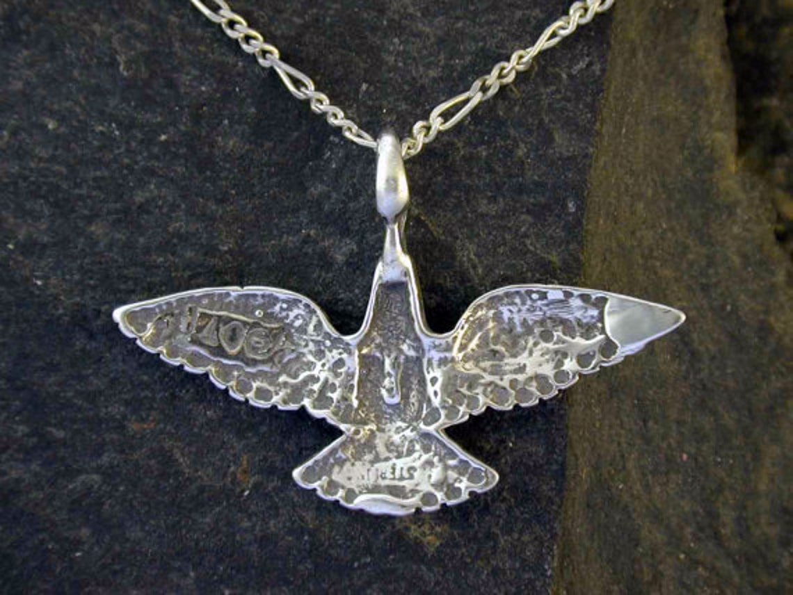 Sterling Silver Peace Dove Pendant on Sterling Silver Chain. | Etsy