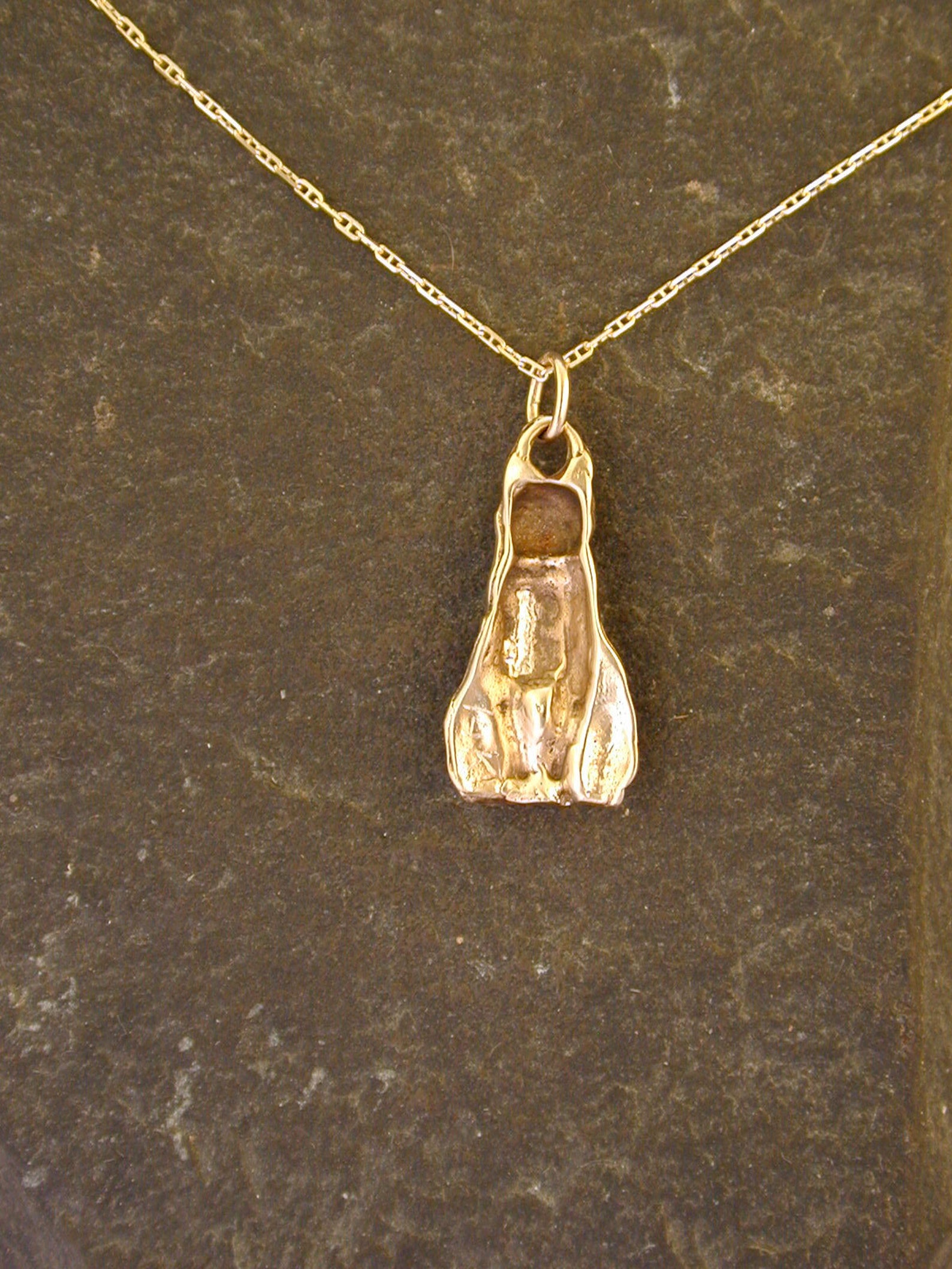 14K Gold Cat Pendant on a 14K Gold Chain - Etsy