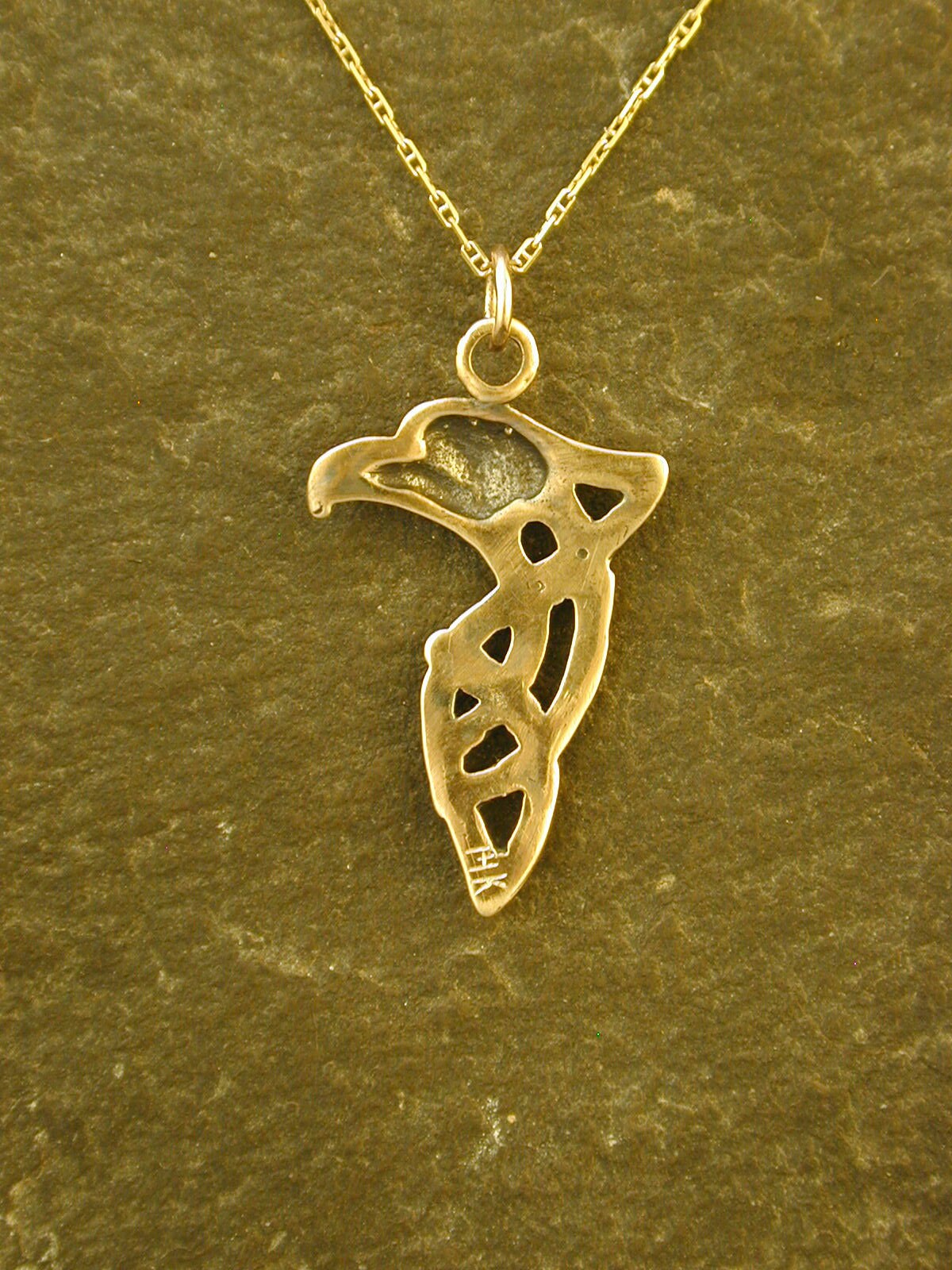 14K Gold Celtic Knot Falcon Pendant on a 14K Gold Chain | Etsy