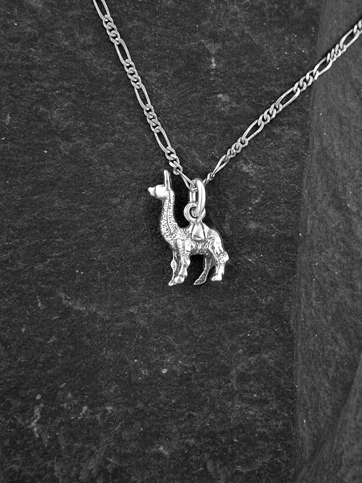 Sterling Silver Pack Llama Pendant on Sterling Silver Chain. - Etsy