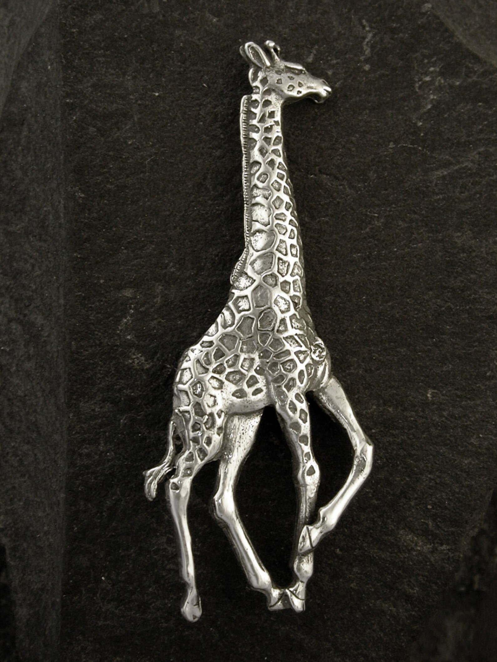 Sterling Silver Giraffe Brooch - Etsy Israel