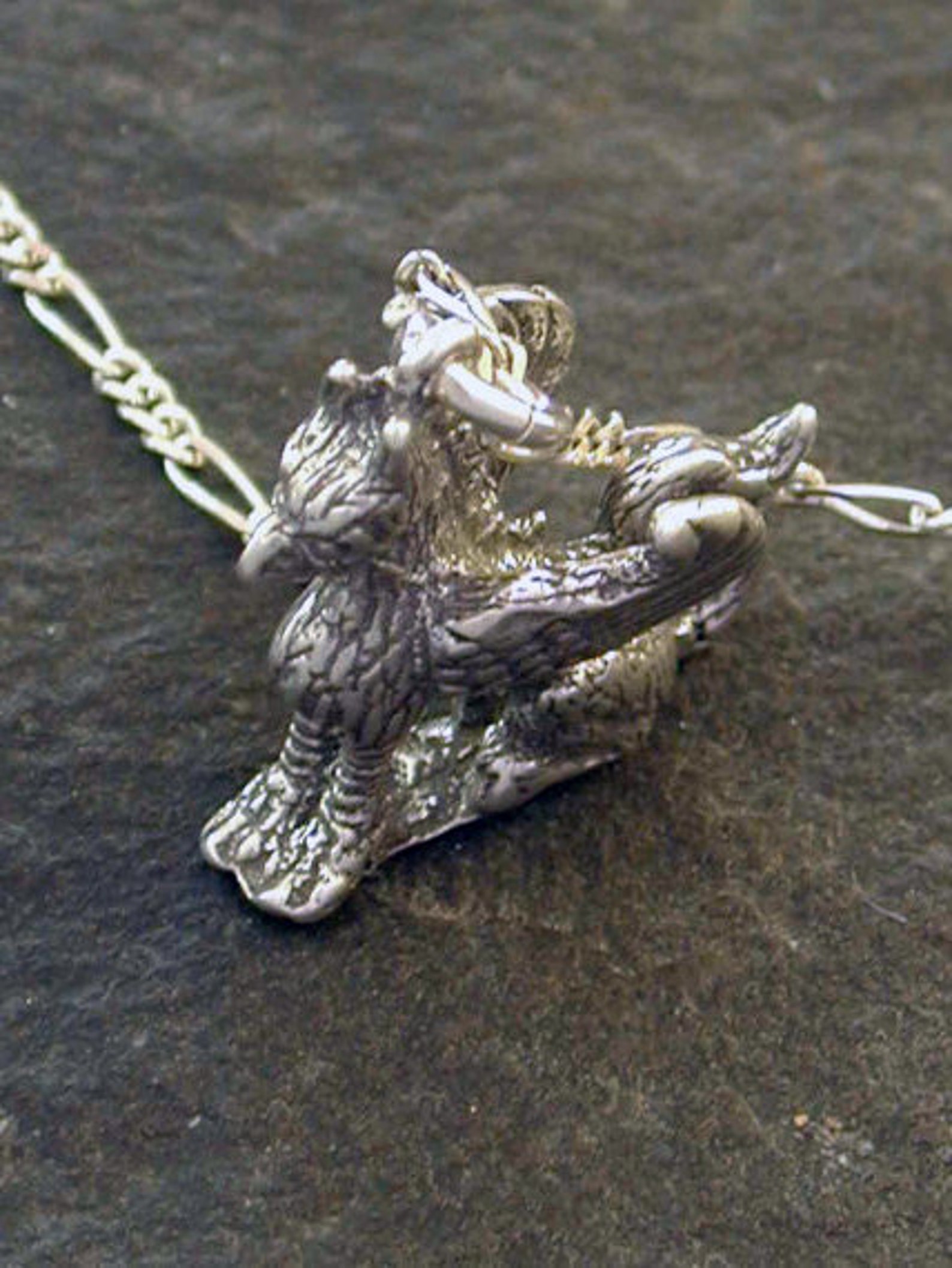 Sterling Silver Griffin Pendant on a Sterling Silver Chain. - Etsy