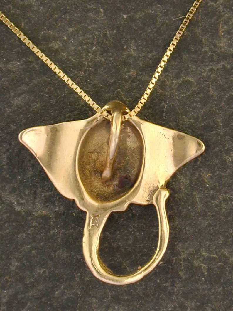 14K Gold Bat Ray on a 14K Gold Chain | Etsy