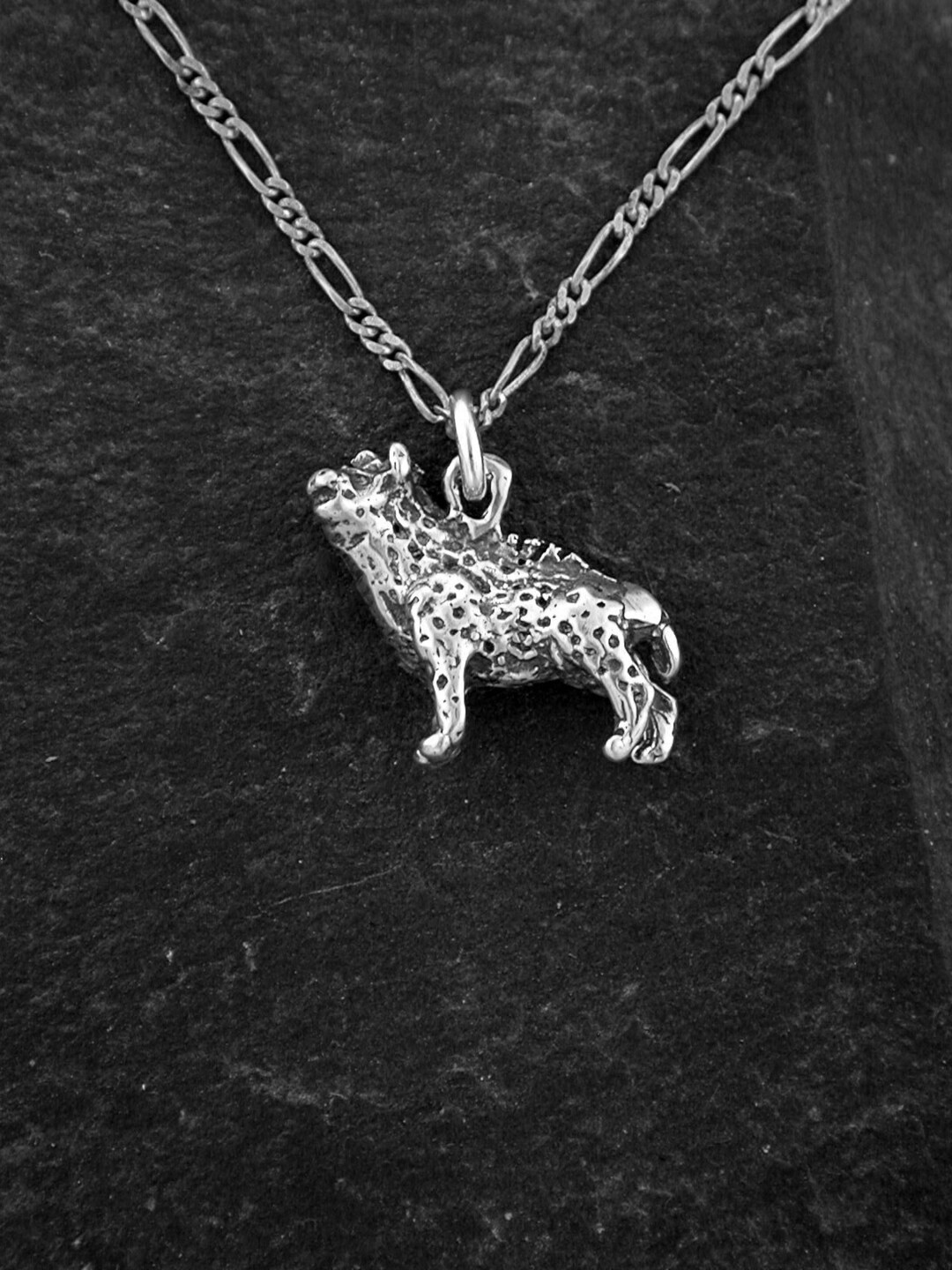 Sterling Silver Original Hyena Pendant on a Sterling Silver Chain - Etsy