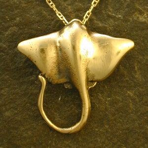 14K Gold Bat Ray on a 14K Gold Chain - Etsy