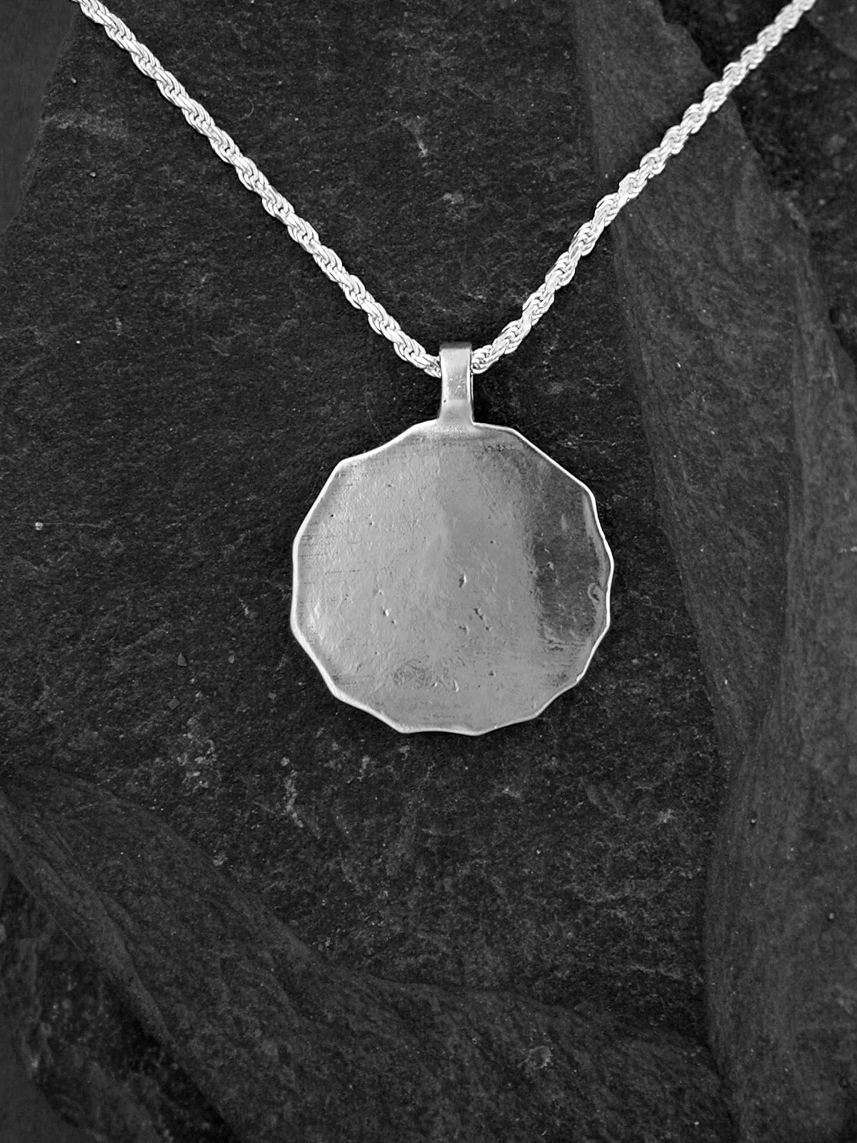 Sterling Silver Large Indian Maze Pendant on a Sterling Silver | Etsy