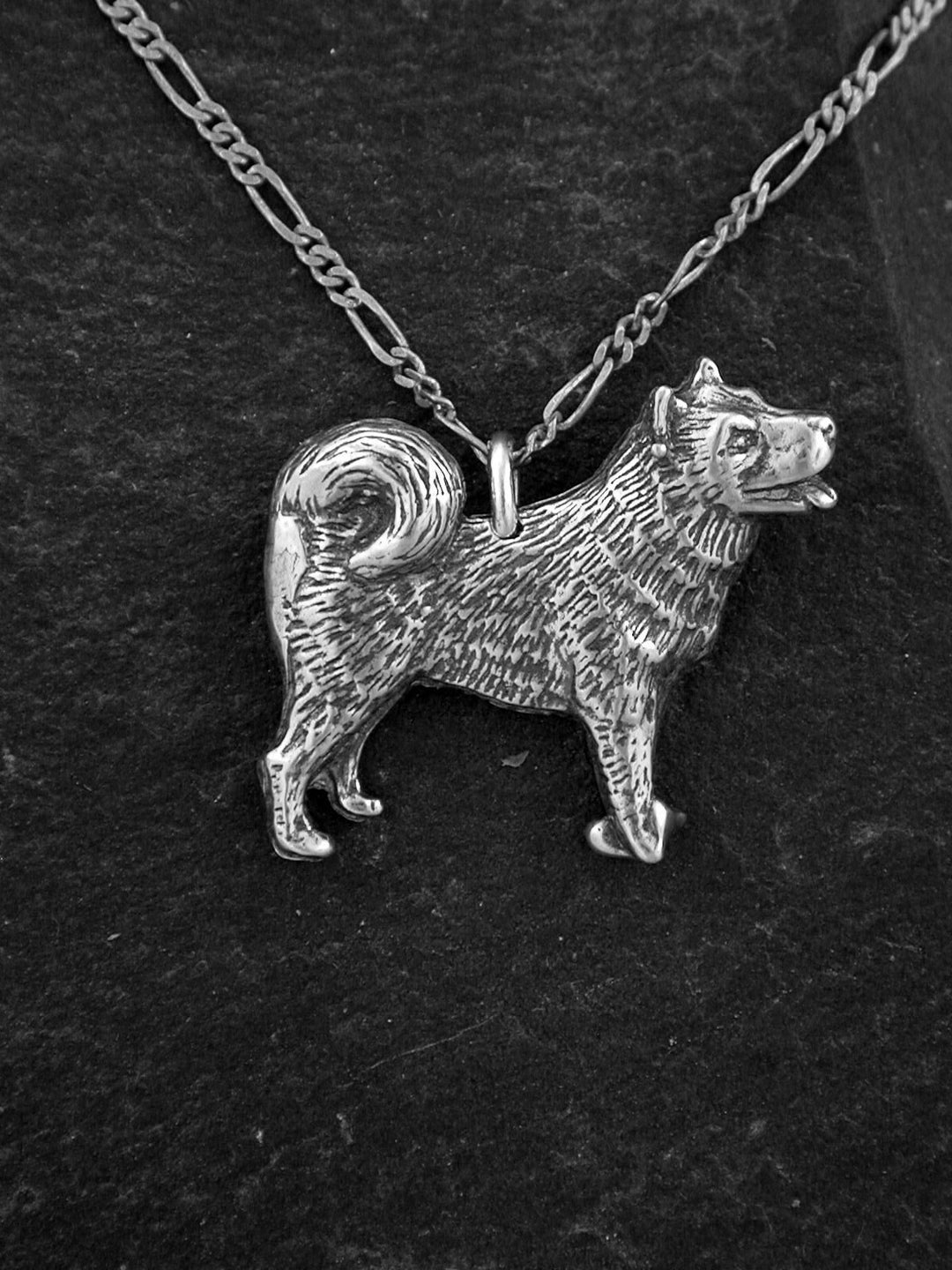 Sterling Silver Husky Dog Pendant on Sterling Silver Chain. - Etsy