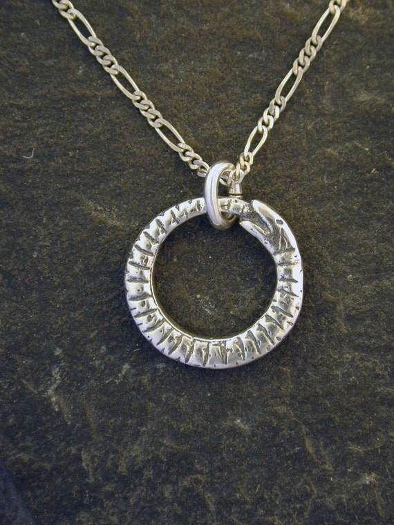 Sterling Silver Ouroboros Pendant on a Sterling Silver Chain | Etsy