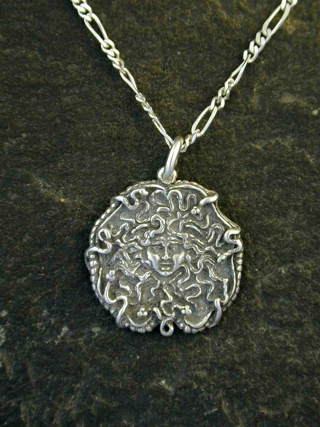 Sterling Silver Medusa Pendant on a Sterling Silver Chain - Etsy