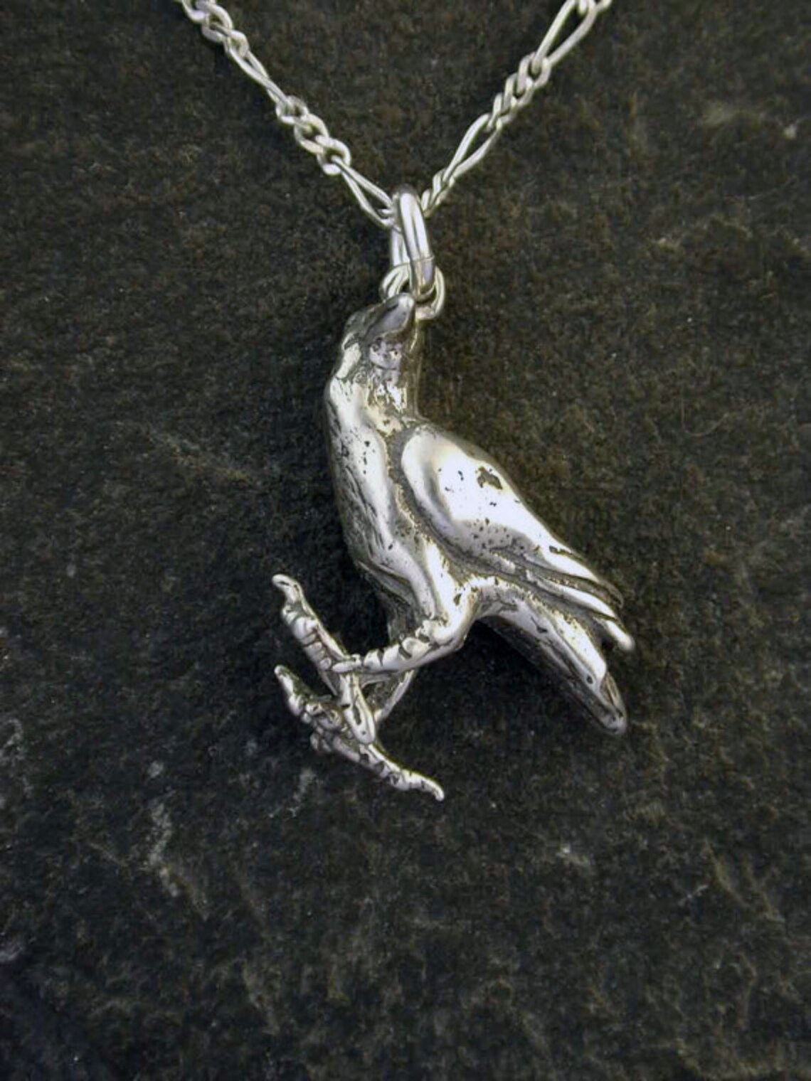 Sterling Silver Original Raven Crow Pendant on a Sterling Silver Chain ...