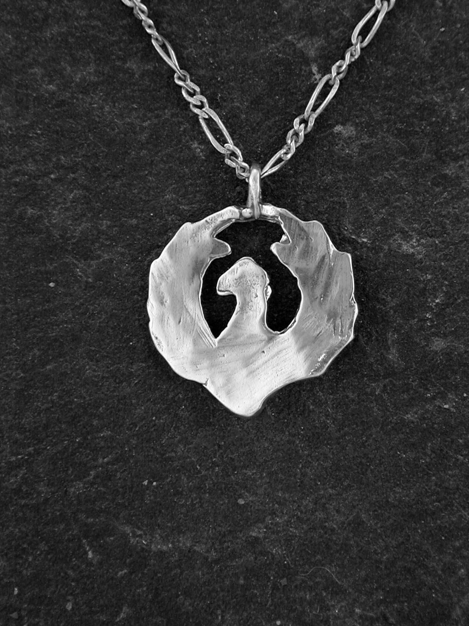 Sterling Silver Original Phoenix Pendant on a Sterling Silver | Etsy