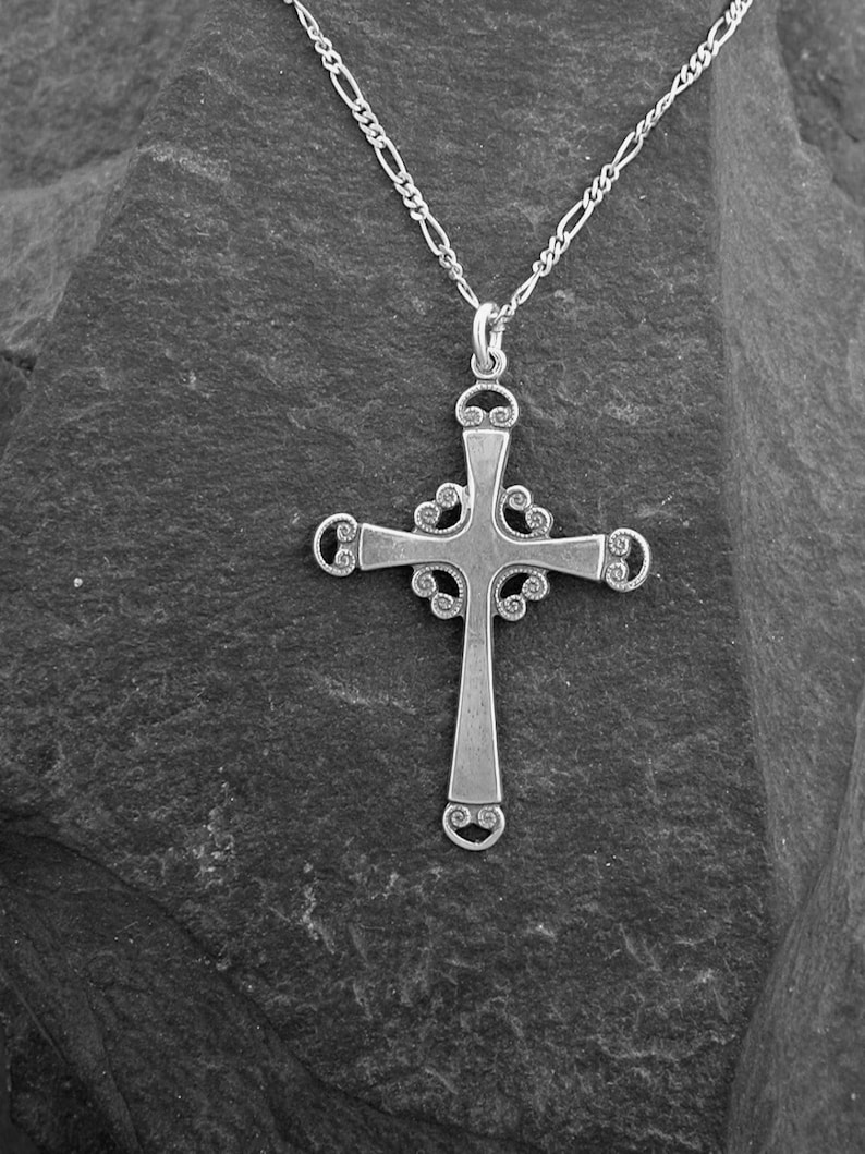 Sterling Silver Cross on a Sterling Silver Chain | Etsy
