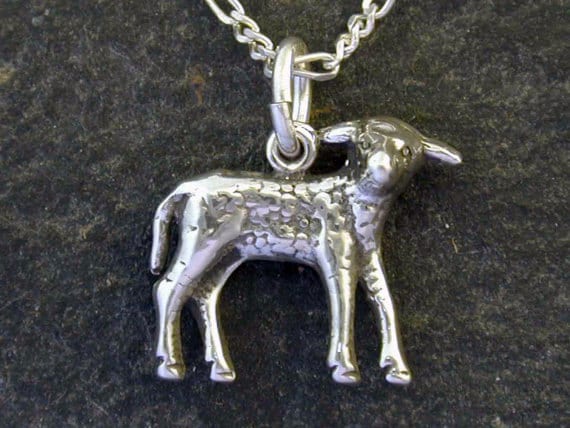 Sterling Silver Lamb Sheep Pendant on Sterling Silver Chain. - Etsy