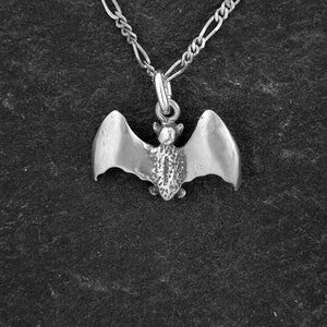 Sterling Silver Bat Pendant on a Sterling Silver Chain. - Etsy
