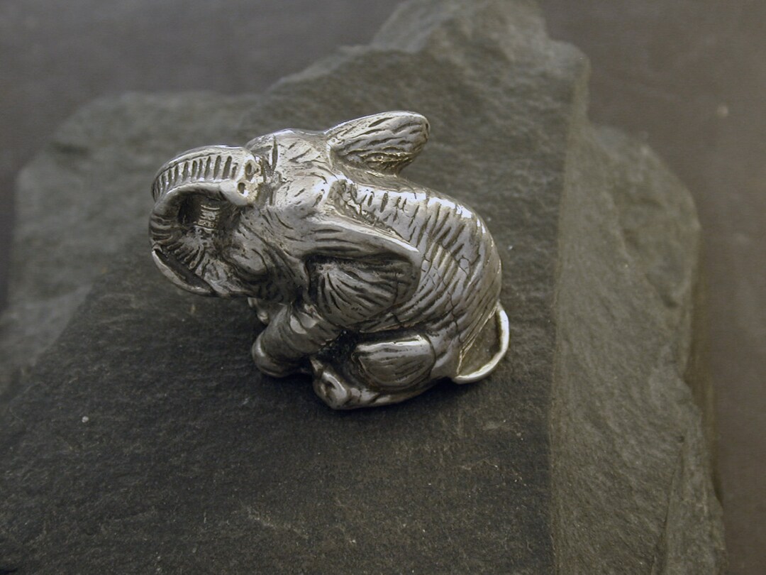 Sterling Silver Elephant Sculpture - Etsy
