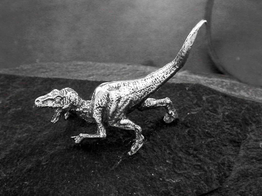 Sterling Silver Velociraptor Dinosaur Sculpture - Etsy