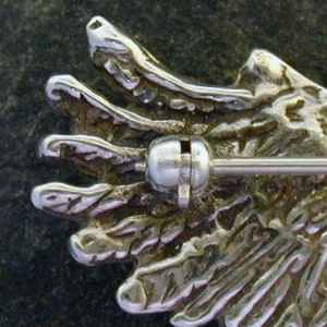 Sterling Silver Hawk Brooch - Etsy