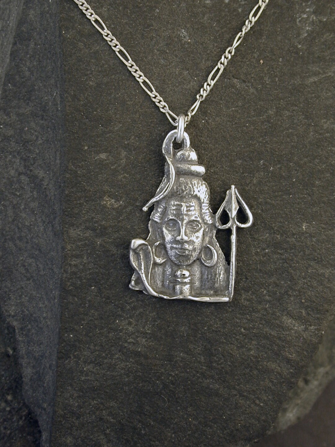 Sterling Silver Hindu God Shiva Pendant on a Sterling Silver Chain - Etsy
