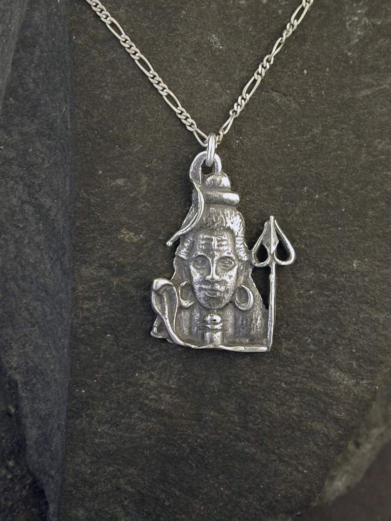 Sterling Silver Hindu God Shiva Pendant on a Sterling Silver - Etsy
