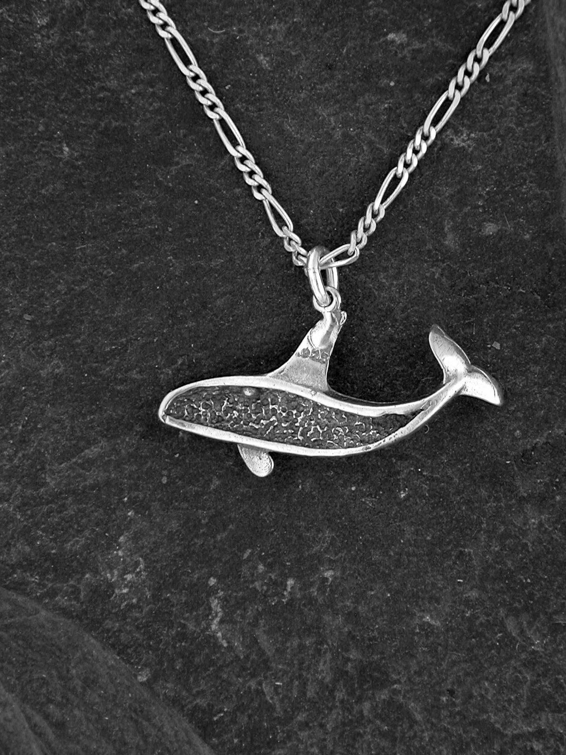 Sterling Silver Orca Pendant on a Sterling Silver Chain | Etsy