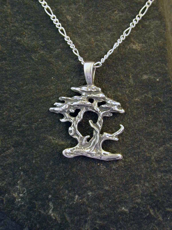 Sterling Silver Monterey Cypress Pendant on a Sterling Silver | Etsy