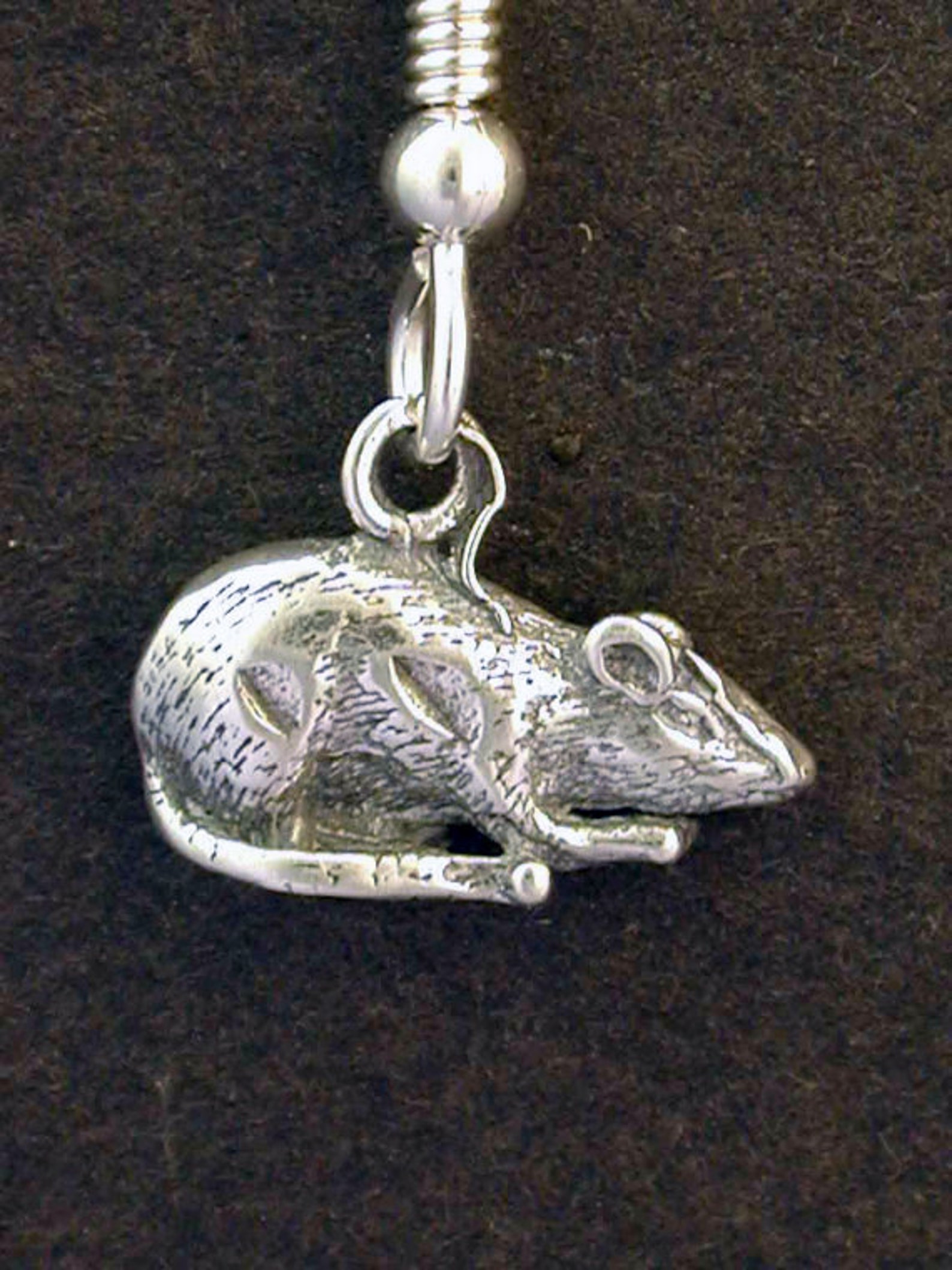 Sterling Silver Rat Earrings on Heavy Sterling Silver French - Etsy