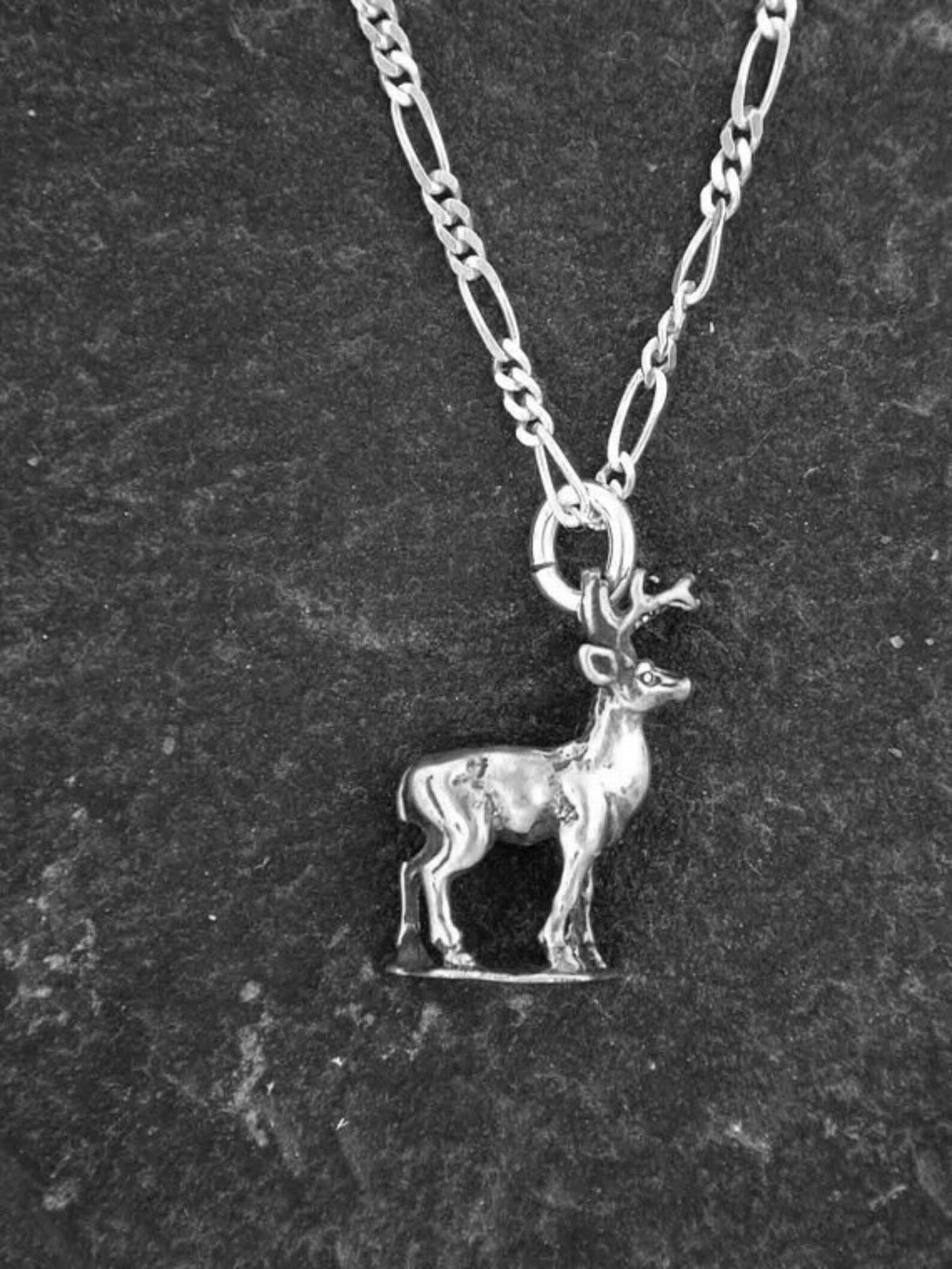 Sterling Silver Buck Deer Pendant on a Sterling Silver Chain. - Etsy ...
