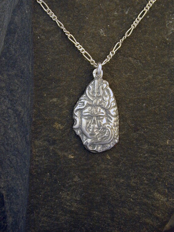 Sterling Silver Hindu God Shiva Pendant on a Sterling Silver | Etsy