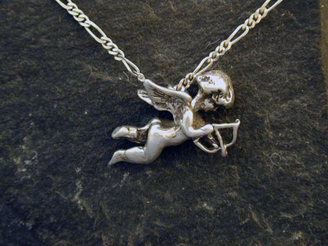 Sterling Silver Cupid Pendant on a Sterling Silver Chain - Etsy