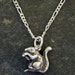 Sterling Silver Chipmunk Squirrel Pendant on Sterling Silver Chain. - Etsy