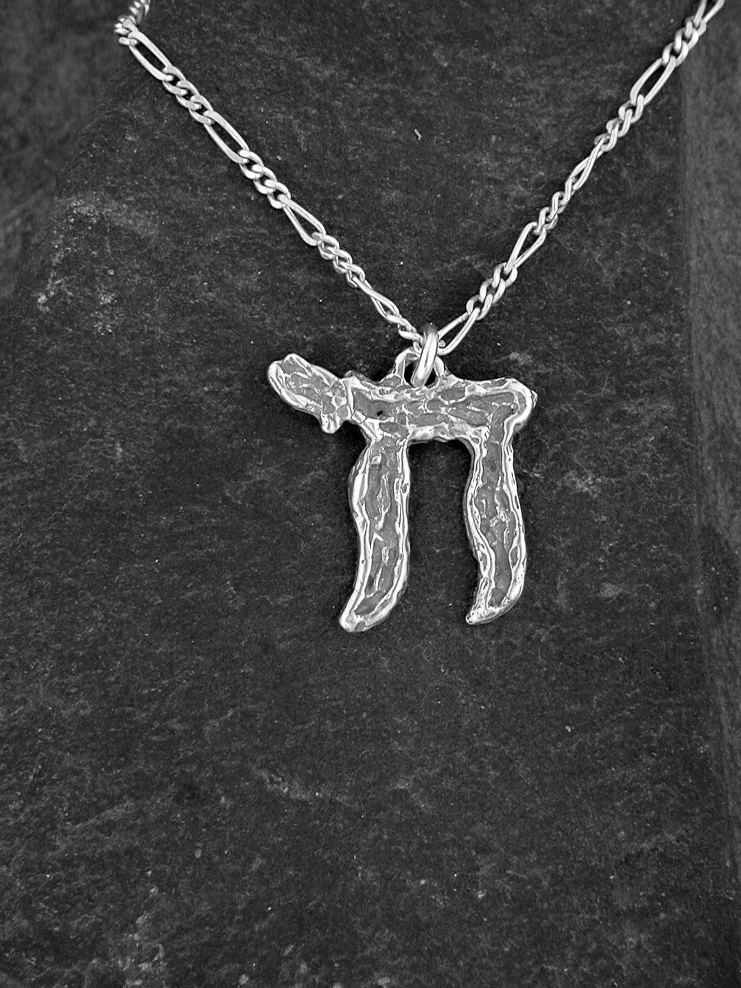 Sterling Silver Jewish Chai Symbol Pendant on a Sterling Silver Chain ...