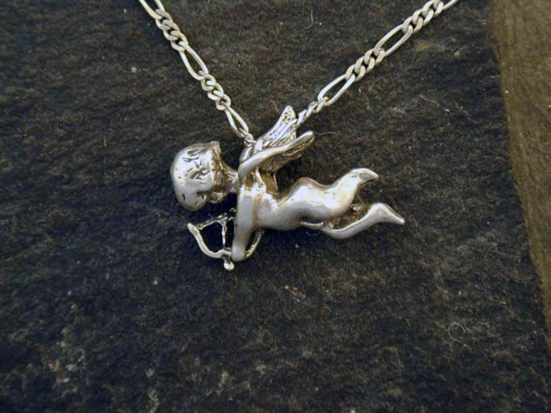 Sterling Silver Cupid Pendant on a Sterling Silver Chain - Etsy