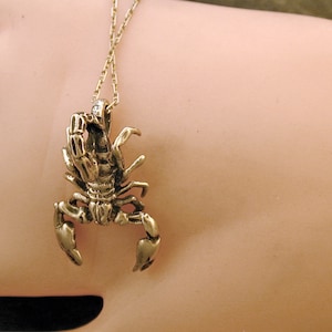 14K Gold Scorpio Pendant on a 14K Chain Chain - Etsy