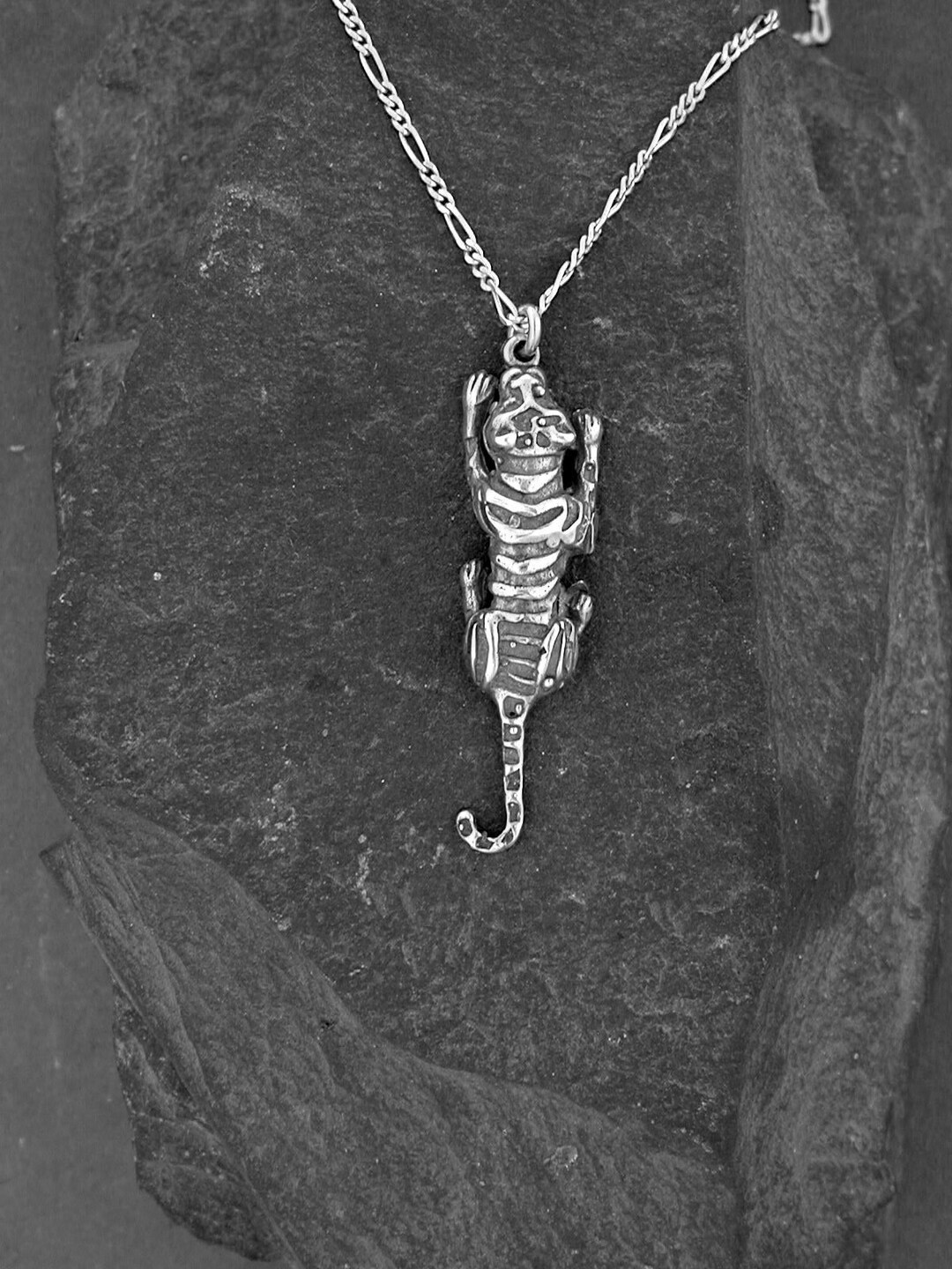 Sterling Silver Tiger Pendant on a Sterling Silver Chain - Etsy