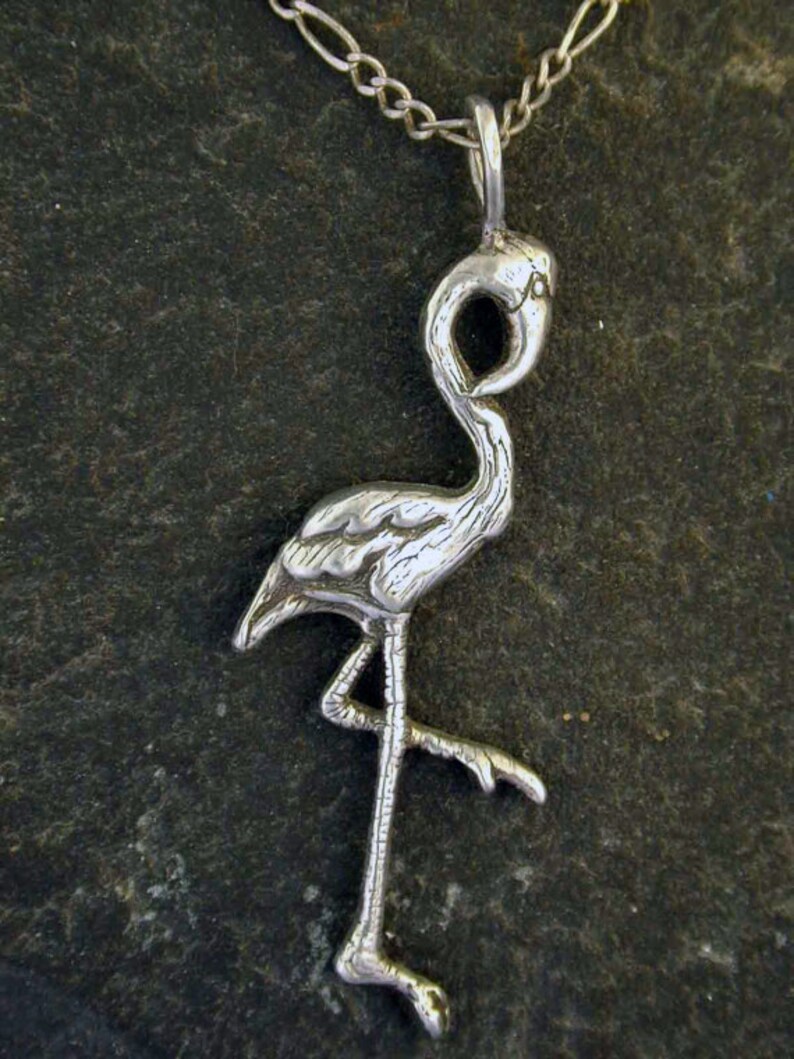 Sterling Silver Original Flamingo Pendant on a Sterling Silver Chain ...