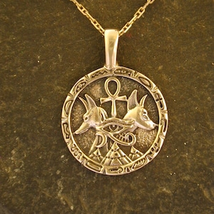 14K Gold Egyptian Anubis Dog God Pendant on a 14K Gold Chain - Etsy