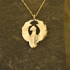 14K Gold Original Phoenix Pendant on a 14K Gold Chain. - Etsy
