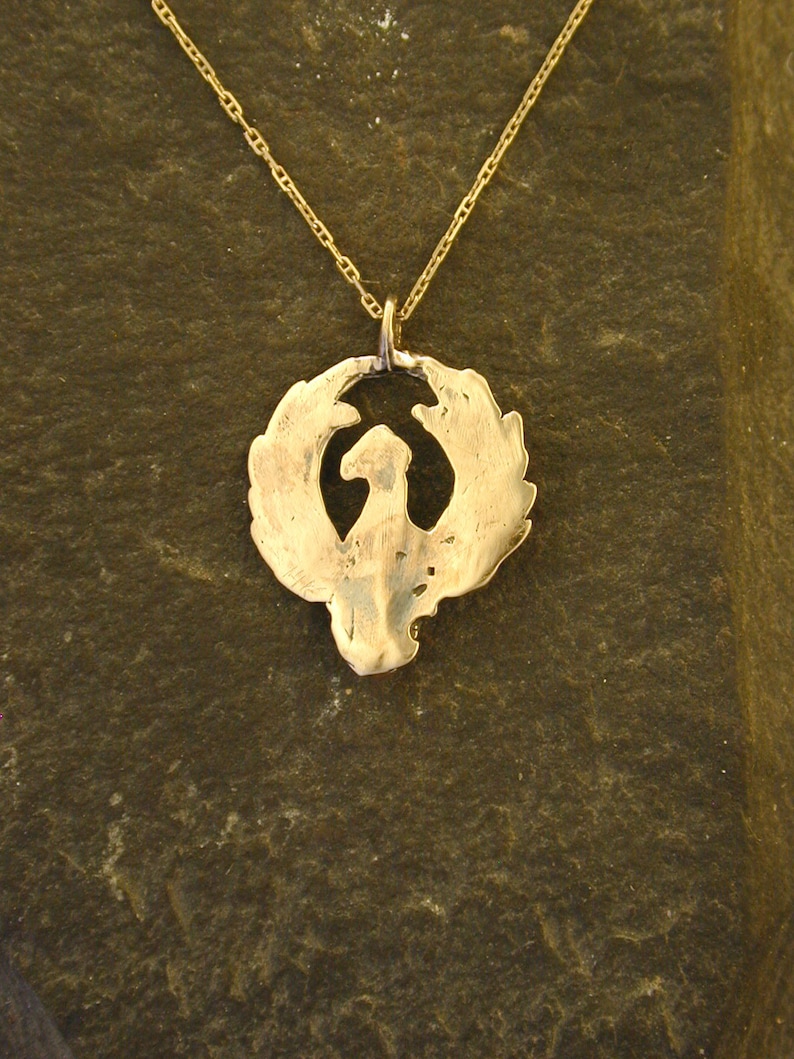 14K Gold Original Phoenix Pendant on a 14K Gold Chain. | Etsy