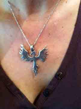 Sterling Silver Phoenix Pendant on a Sterling Silver Chain - Etsy