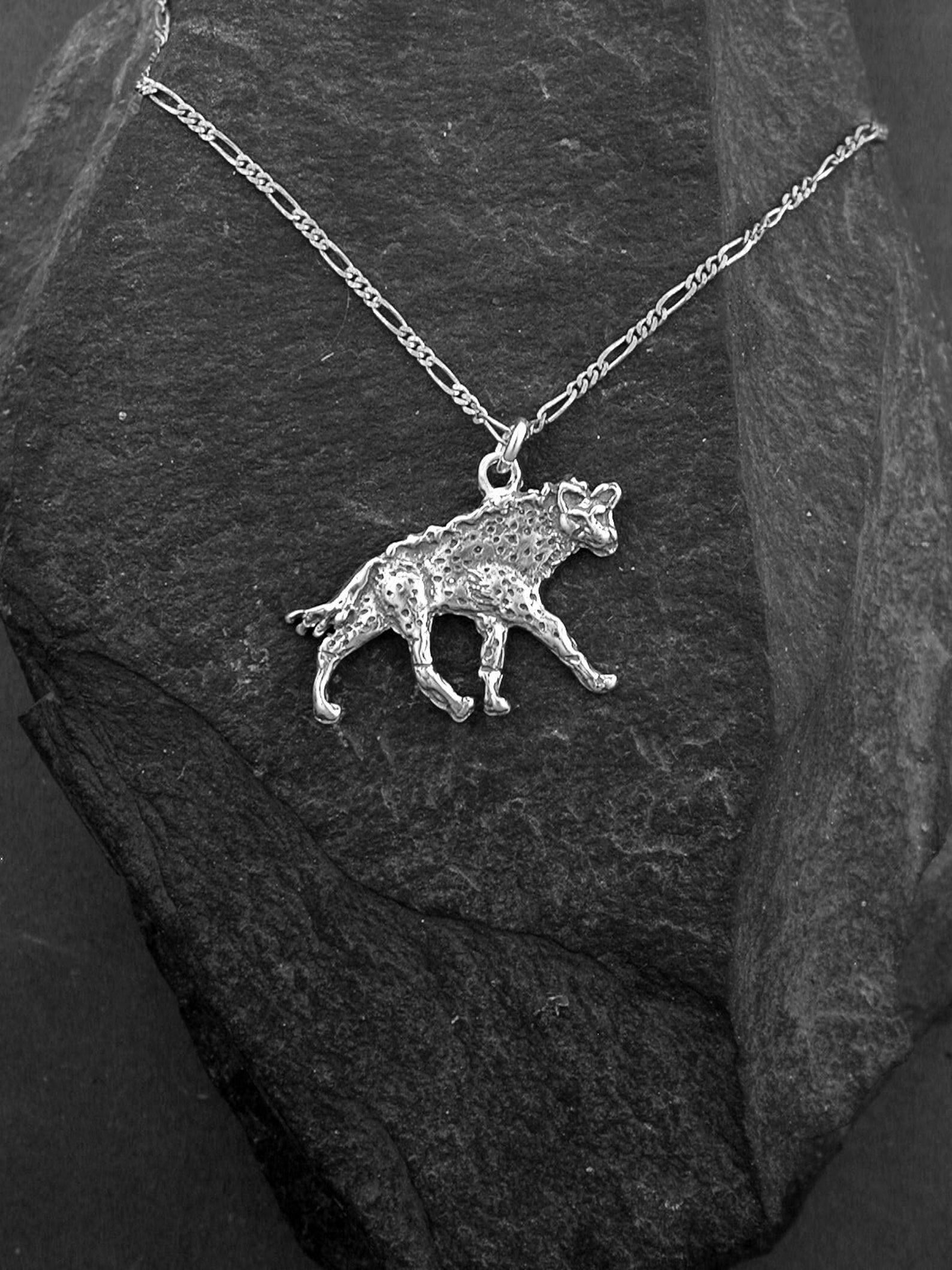 Sterling Silver Hyena Pendant on a Sterling Silver Chain - Etsy