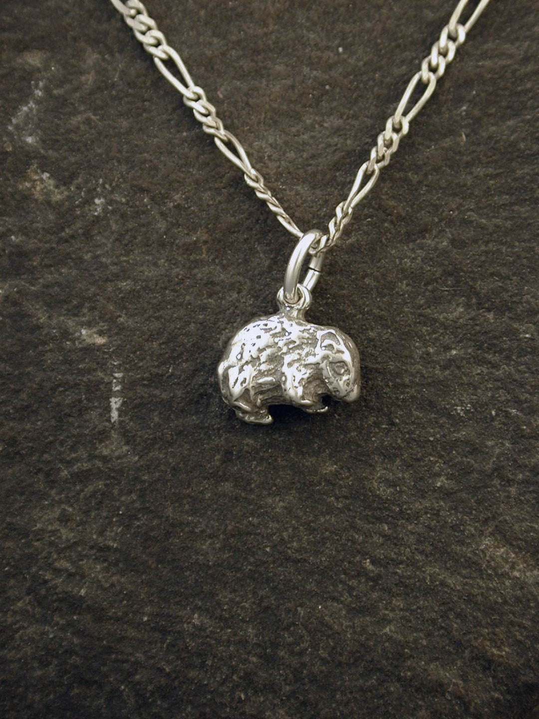 Sterling Silver Wombat Pendant on a Sterling Silver Chain - Etsy