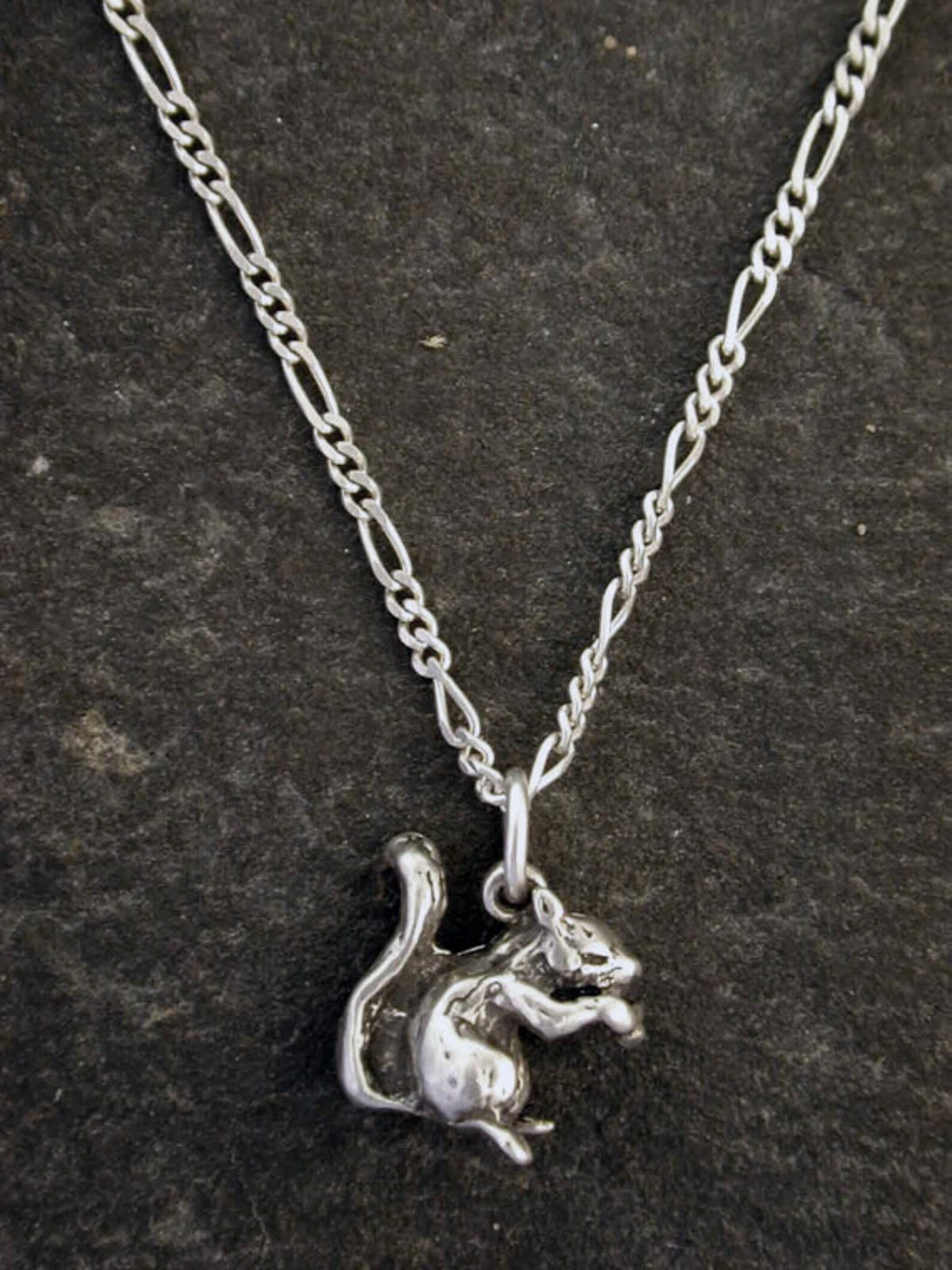 Sterling Silver Chipmunk Squirrel Pendant on Sterling Silver - Etsy